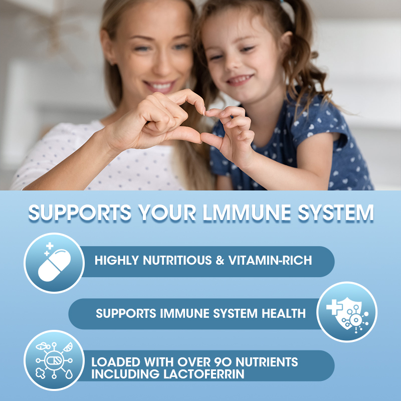 Minch Bovine Colostrum 1000mg Probiotic Blend Omega3 Capsules Digestion ...