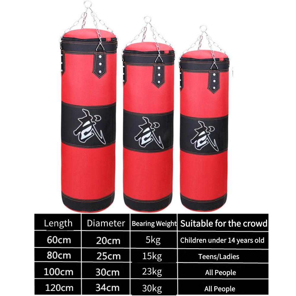 Boxing Punching Bag 80-120CM Fitness Sandbags Hollow Heavy Duty ...