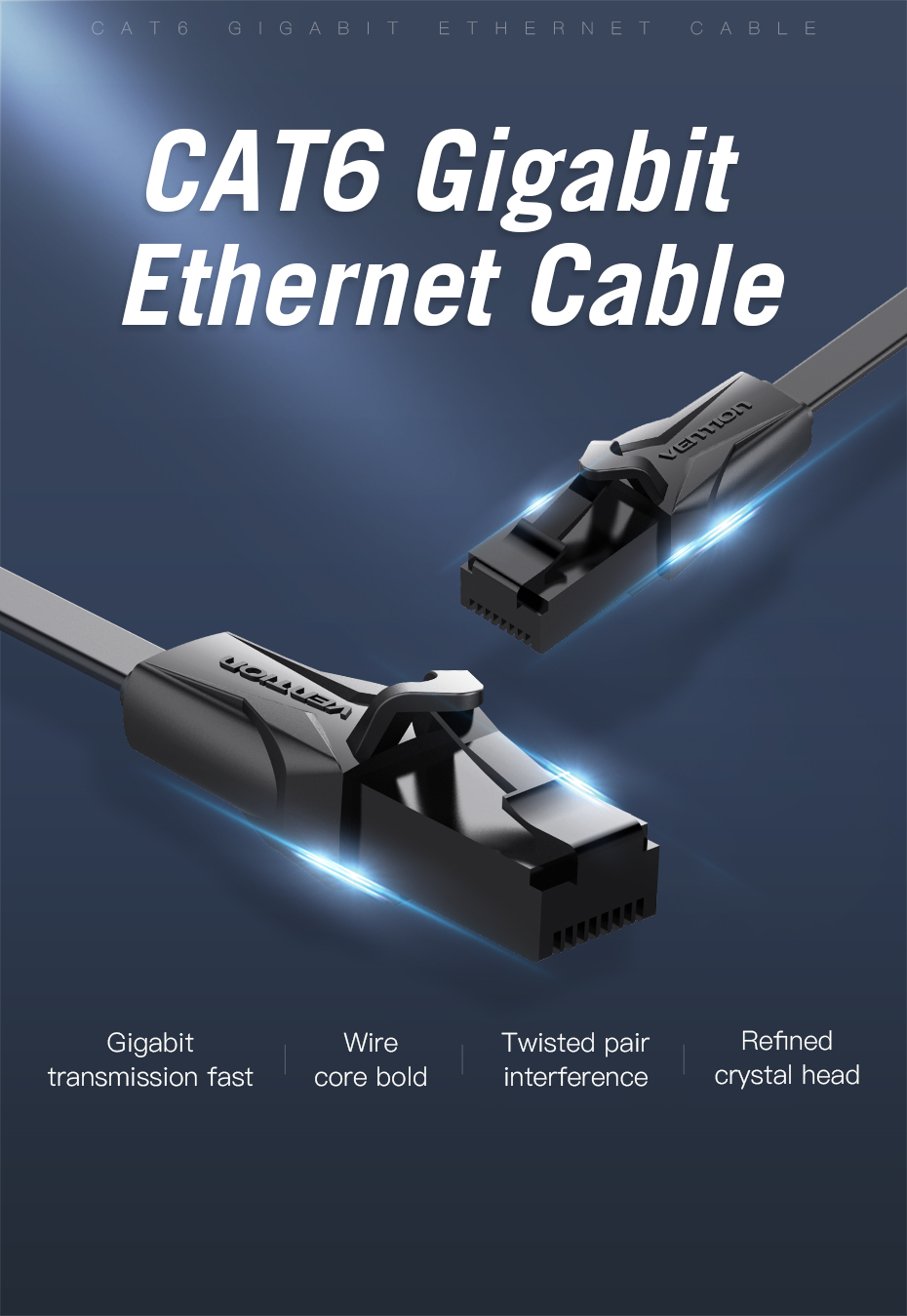 Fast Shipping from Thailand Vention CAT6 LAN Cable High Speed RJ45 ...