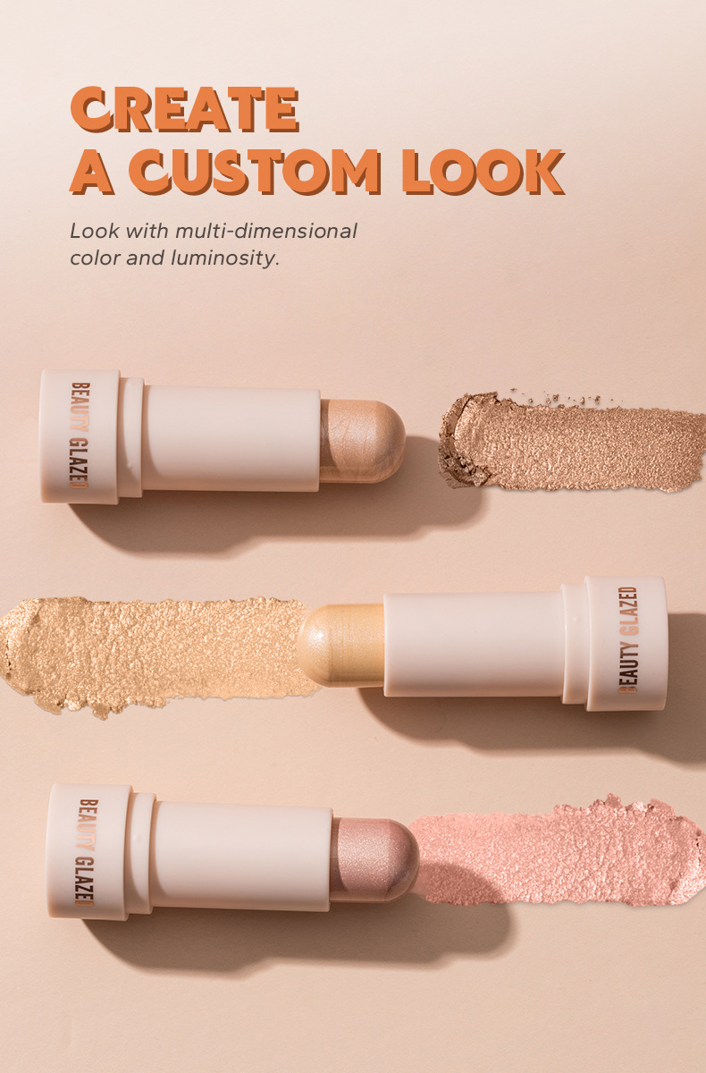 Three-color Highlighter Long-Lasting Waterproof Contouring Brighten ...
