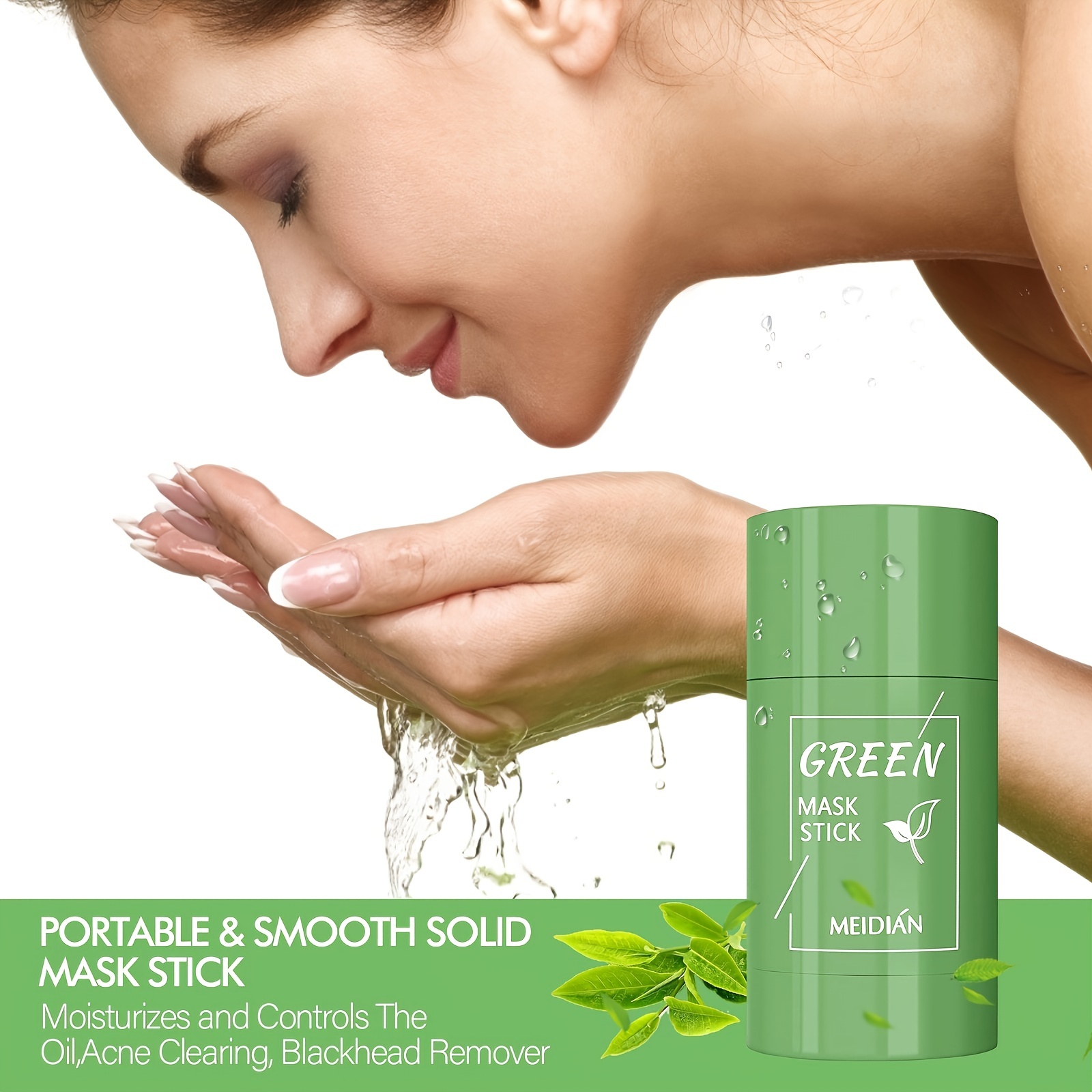 Green tea facial mask oil control deep cleaning facial mask spray to ...