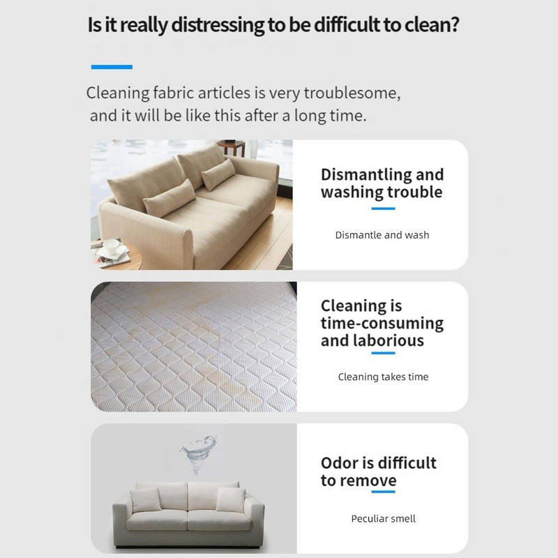 Sofa Cleaner 520ml Multi Purpose Foam Cleaner Fabric Sofa Stain Remover No Washing Dirty ...