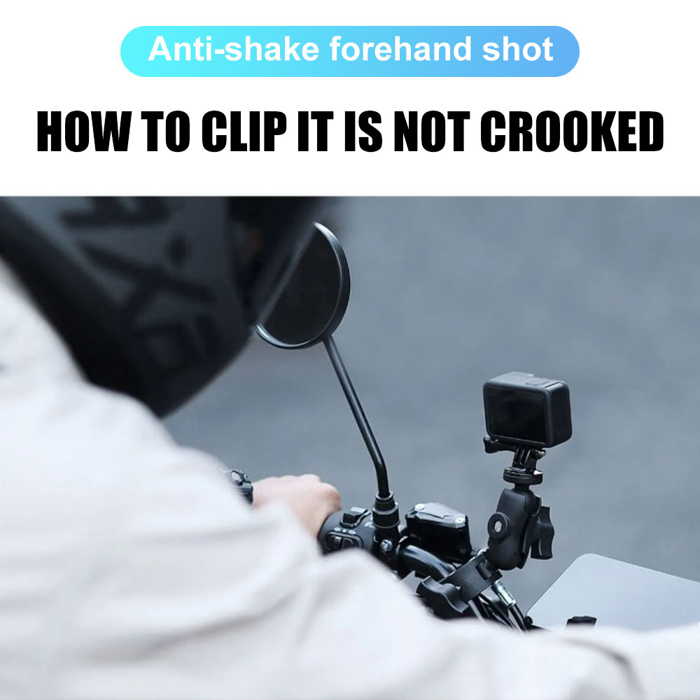 Action Camera Holder Gopro Motorcycle Bracket 360° Rotation Stand For ...