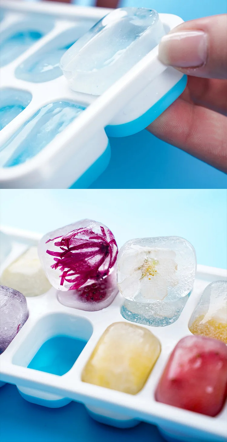 14 Grid Ice Cube Tray Silicone Mold Square Ice Cube Tray Mold Ice Cube ...