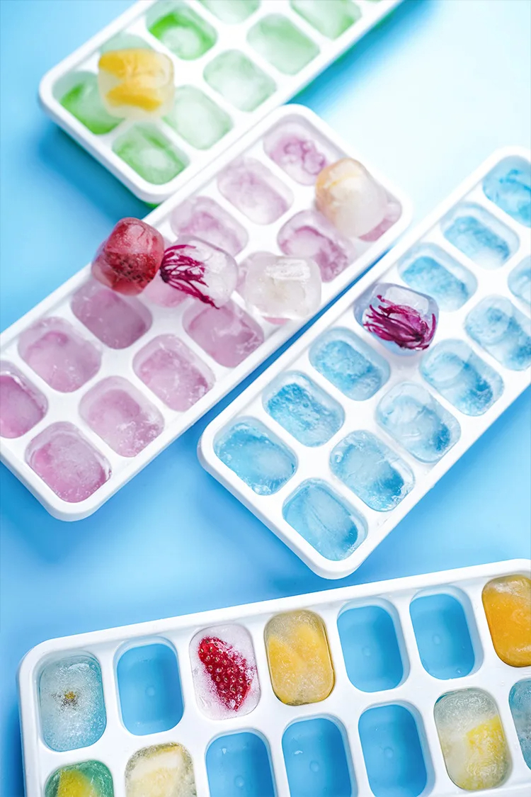 14 Grid Ice Cube Tray Silicone Mold Square Ice Cube Tray Mold Ice Cube ...