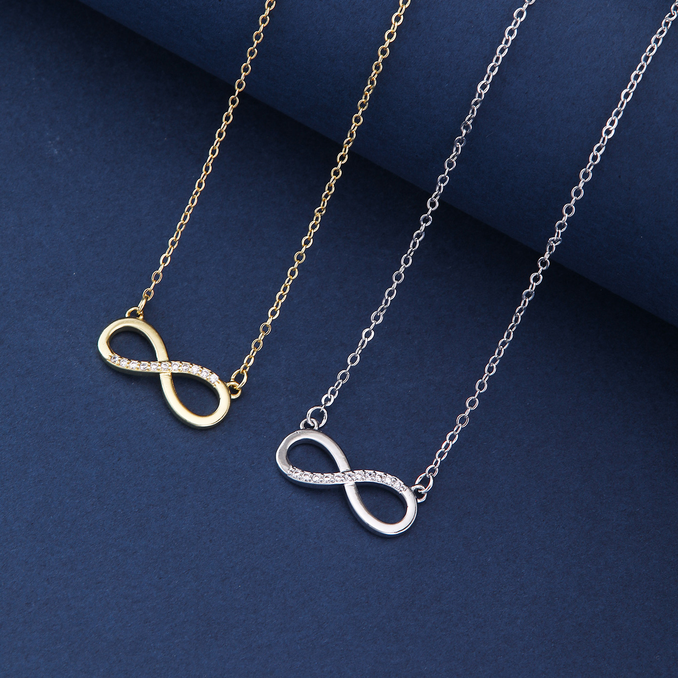 Infinity Symbol Pendant Necklace with Zircon Stylish Letter '8' Jewelry ...
