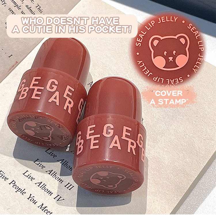 Gege Bear Jelly Lip Glaze Long-Lasting Waterproof Plumping Smooth Lip ...