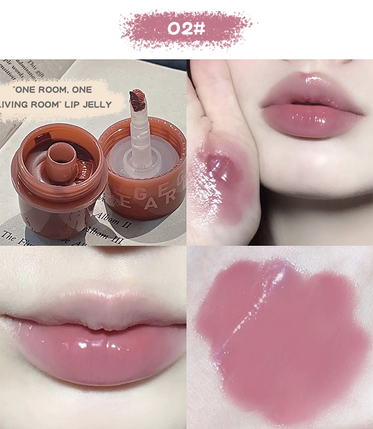 Gege Bear Jelly Lip Glaze Long-Lasting Waterproof Plumping Smooth Lip ...