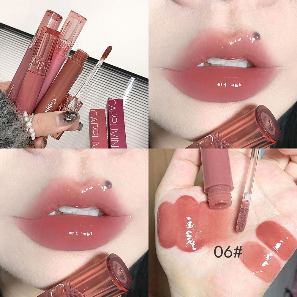Cappuvini Jelly Mirror Glassy Hydrating Lip Gloss Lasting Liquid ...