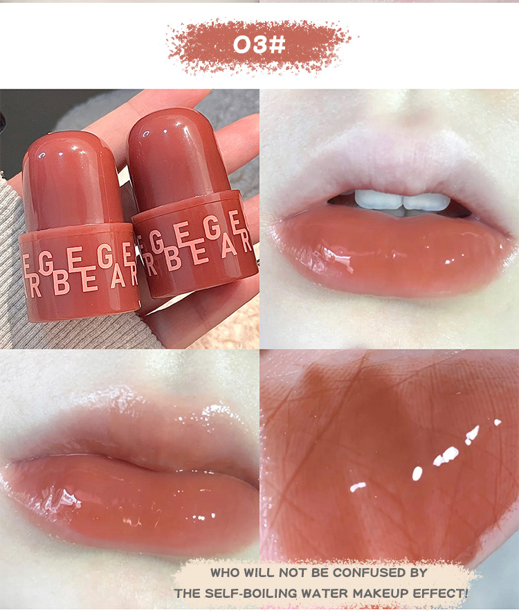 Gege bear Jelly Lip Glaze Long-lasting Makeup Waterproof Gloss Lipstick | Shopee Philippines
