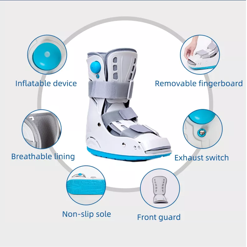 CHI YUAN Walking boot Achilles tendon boots aircast air pump ankle joint fixation brace foot ...