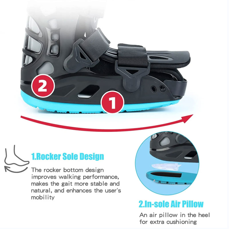 CHI YUAN Walking boot Achilles tendon boots aircast air pump ankle joint fixation brace foot ...