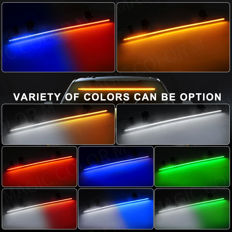 Car Front Windshield Warning Light 96 LED 3030 Beads Strobe Lamp Bar ...