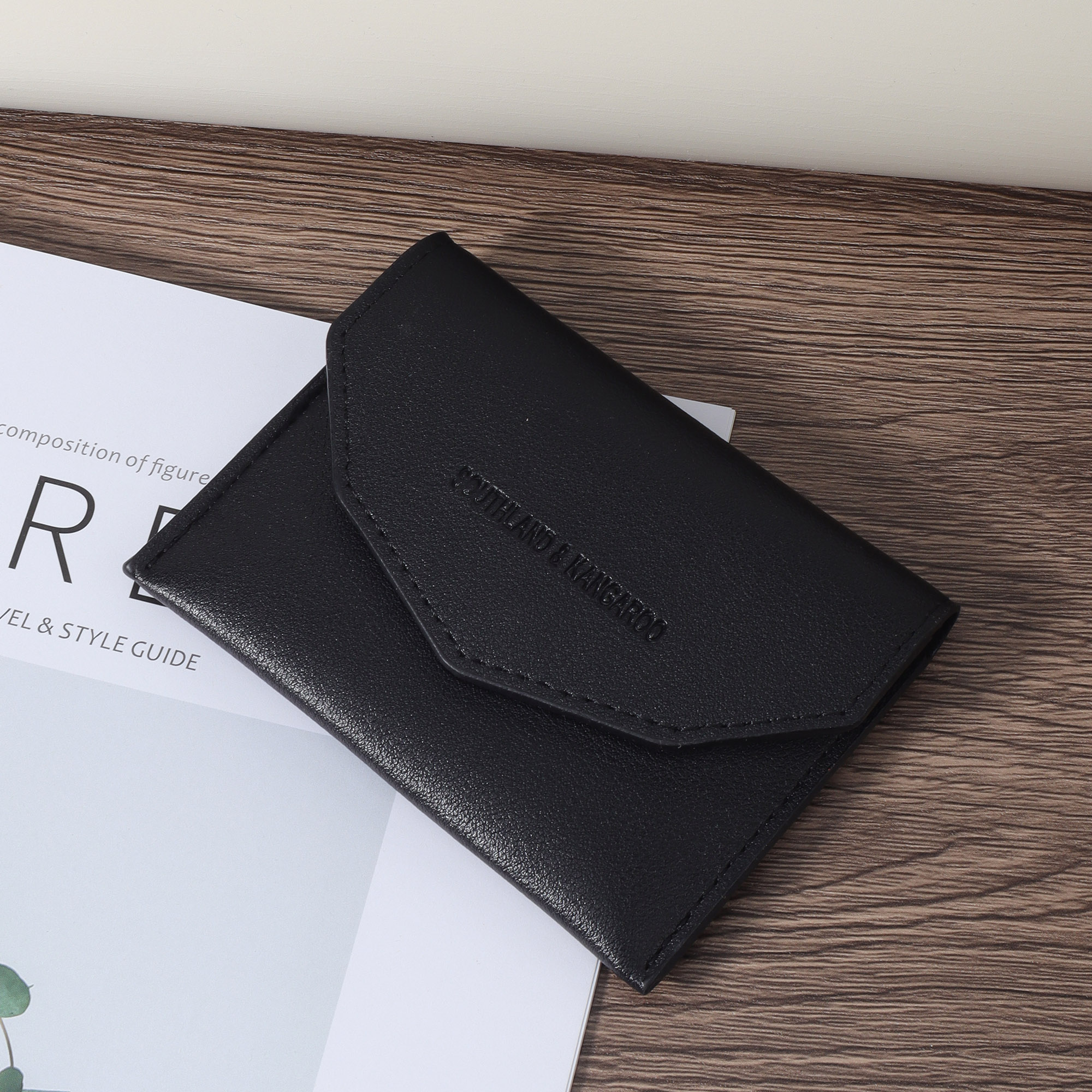 Fashionable and minimalist snap on wallet, lightweight portable small ...