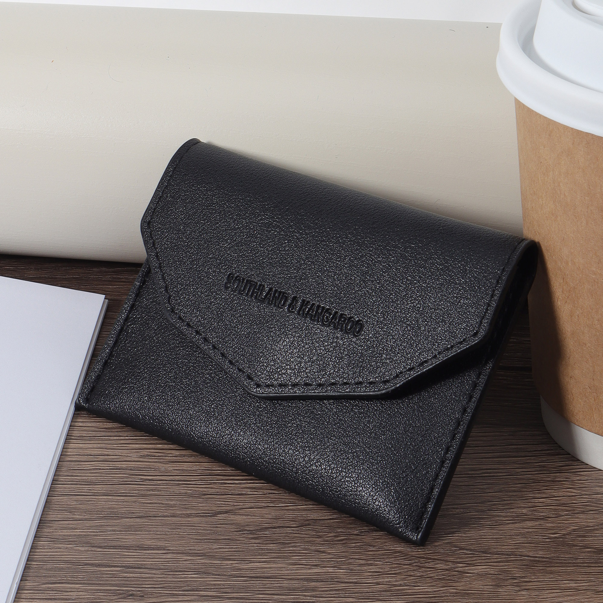 Fashionable and minimalist snap on wallet, lightweight portable small ...