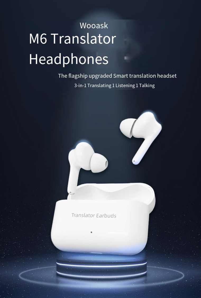 Wooask M6 bidirectional translation Bluetooth call earphones in 74 ...