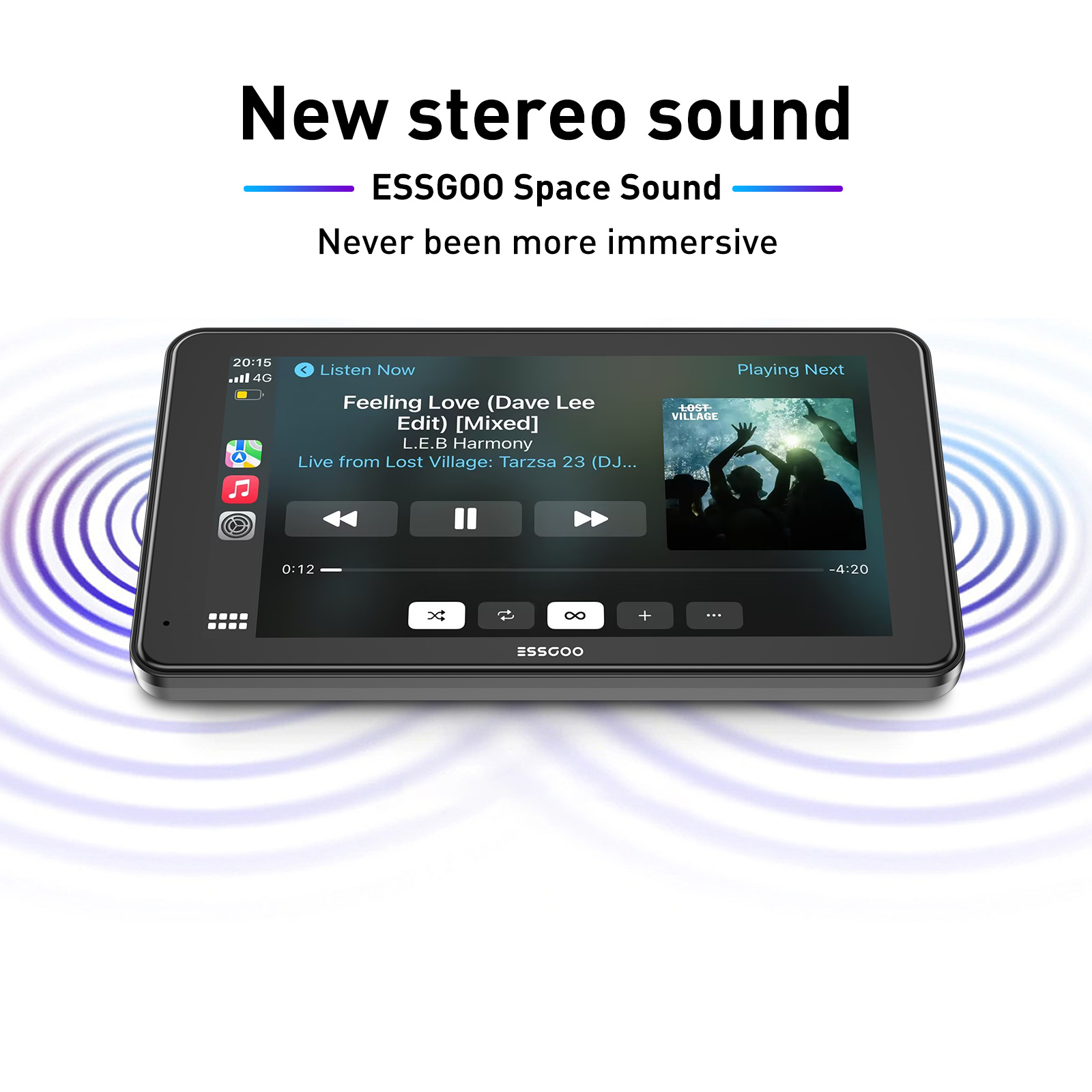 Local Delivery ESSGOO 7" Portable Carplay MP5 Multimedia Player FHD IPS Touch Screen Android ...