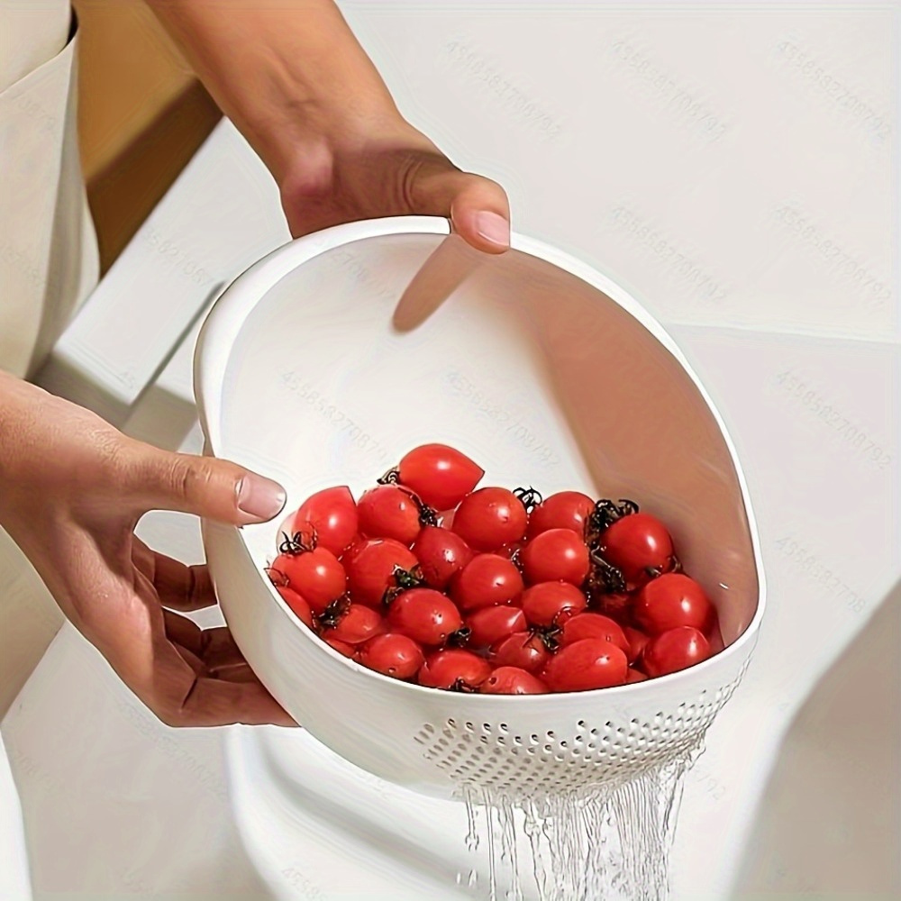 1 Multifunctional Rice Washing Basket Vegetable Fruit Drain Water ...