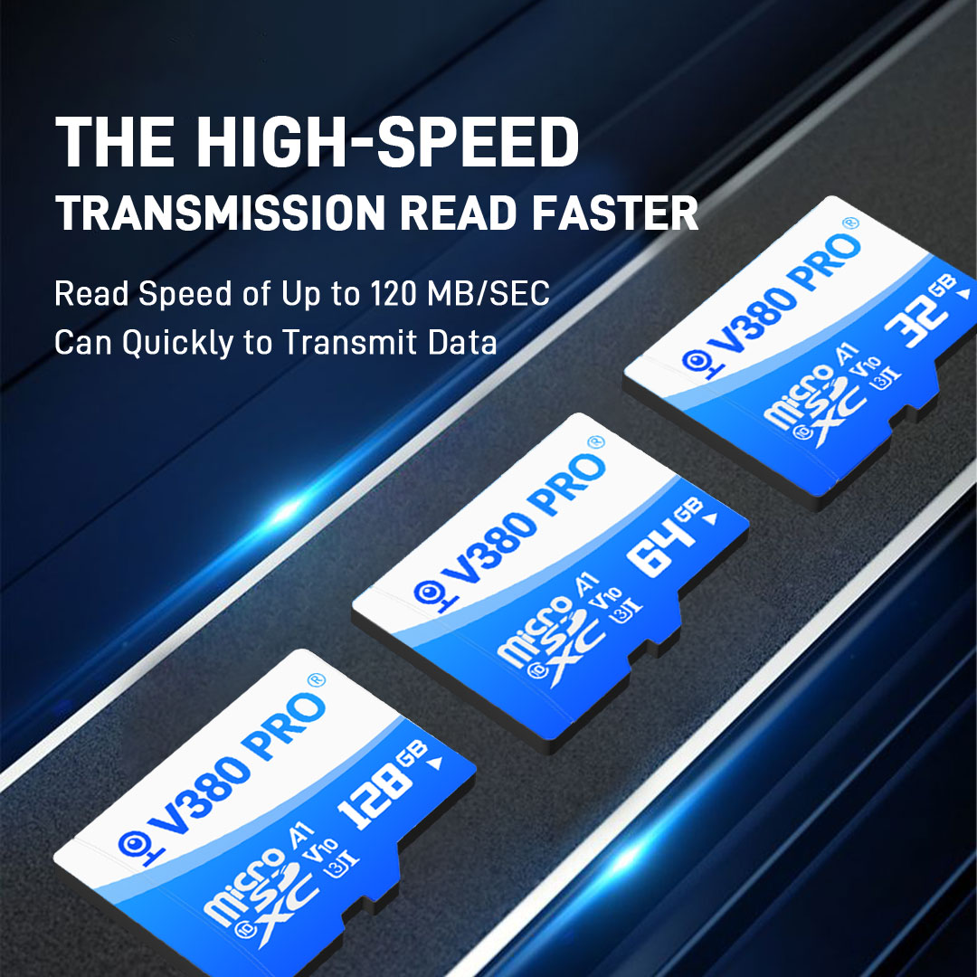 V380 PRO Micro SD Card 32GB 64GB 128GB U3 TF Card For CCTV or Camera ...