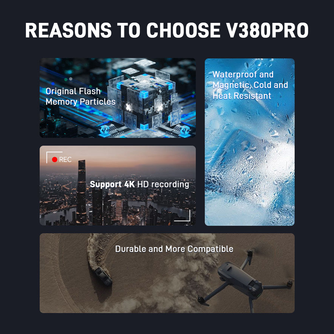 V380 PRO Micro SD Card 32GB 64GB 128GB U3 TF Card For CCTV or Camera ...