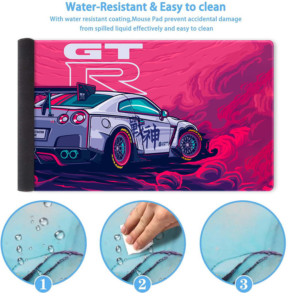 GTR Mouse Pad Super Coupe Pattern Non-slip Keyboard Mat Sports Car ...