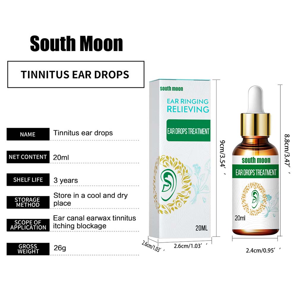 South Moon Tinnitus liquid Ear Drops Treatment Original Remover Earache ...