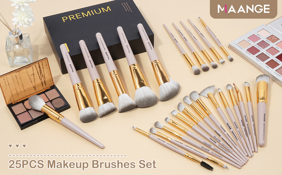 MAANGE 25pcs Brush Set Makeup Brush Premium Synthetic Concealer Blush ... MAANGE 25pcs Brush Set Makeup Brush Premium Synthetic Concealer Blush ...