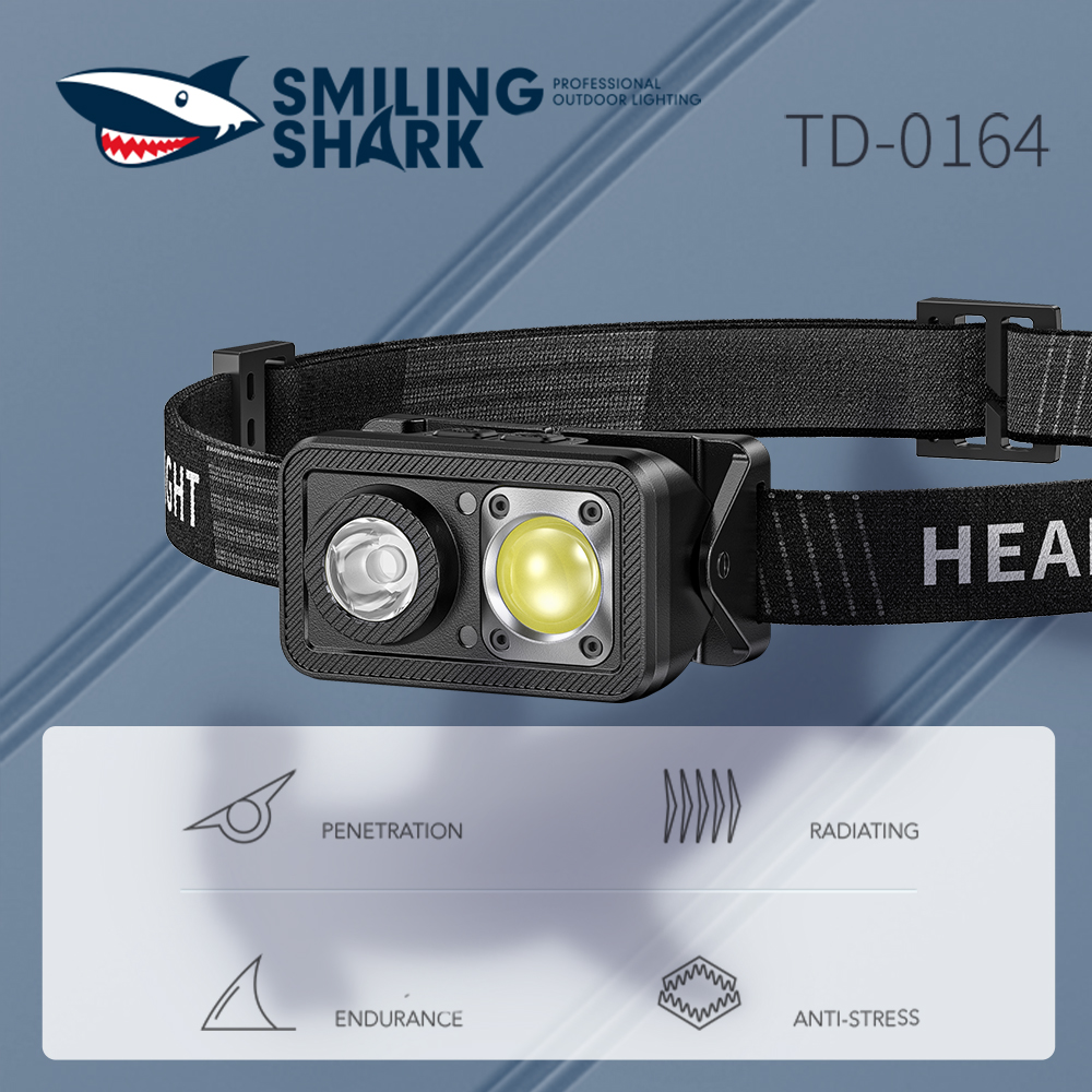 SmilingShark TD0164 led Mini Headlight Small Headlamp with Wave Sensor ...