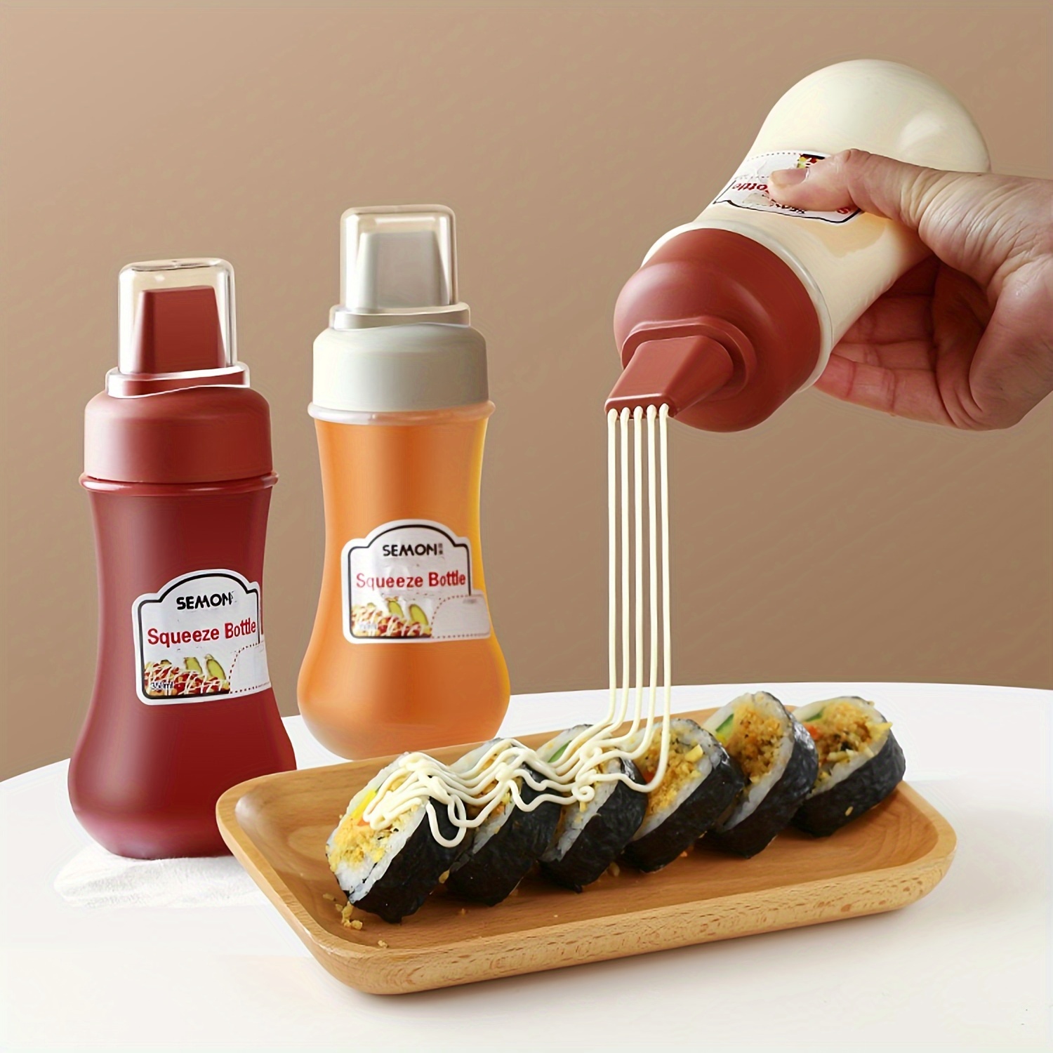 1 Piece, Squeeze Sauce Bottle, Leak-Proof Refillable Condiment ...