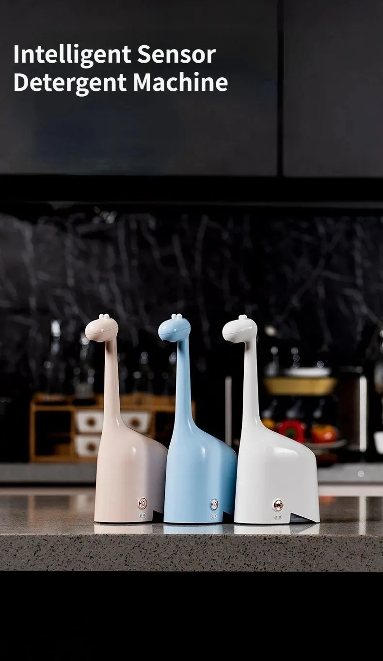 Cute Giraffe Automatic Foam Soap Dispenser Induction Hand Washing ...