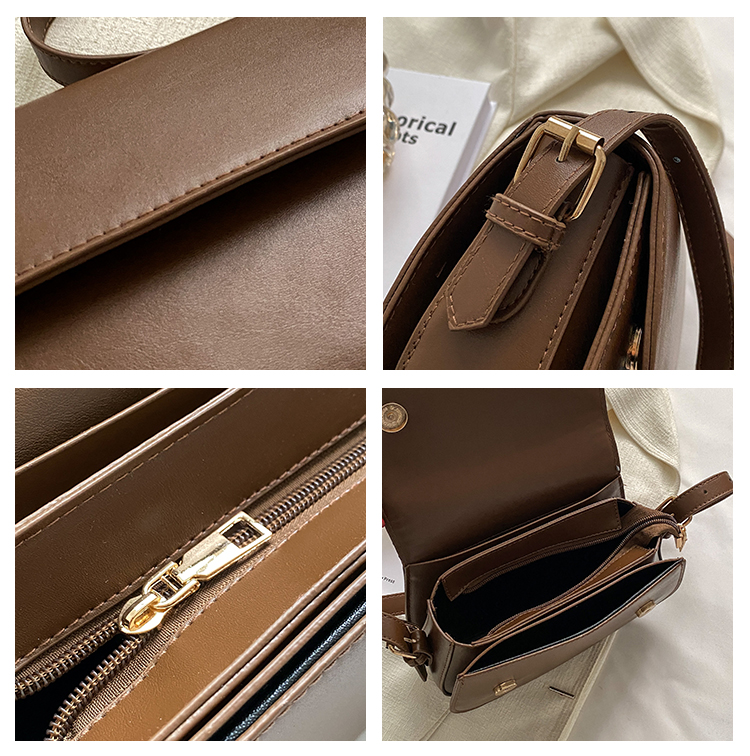 BG4 Leather Crossbody Classic Box Shaped Flap Shoulder Bag Fashion ...