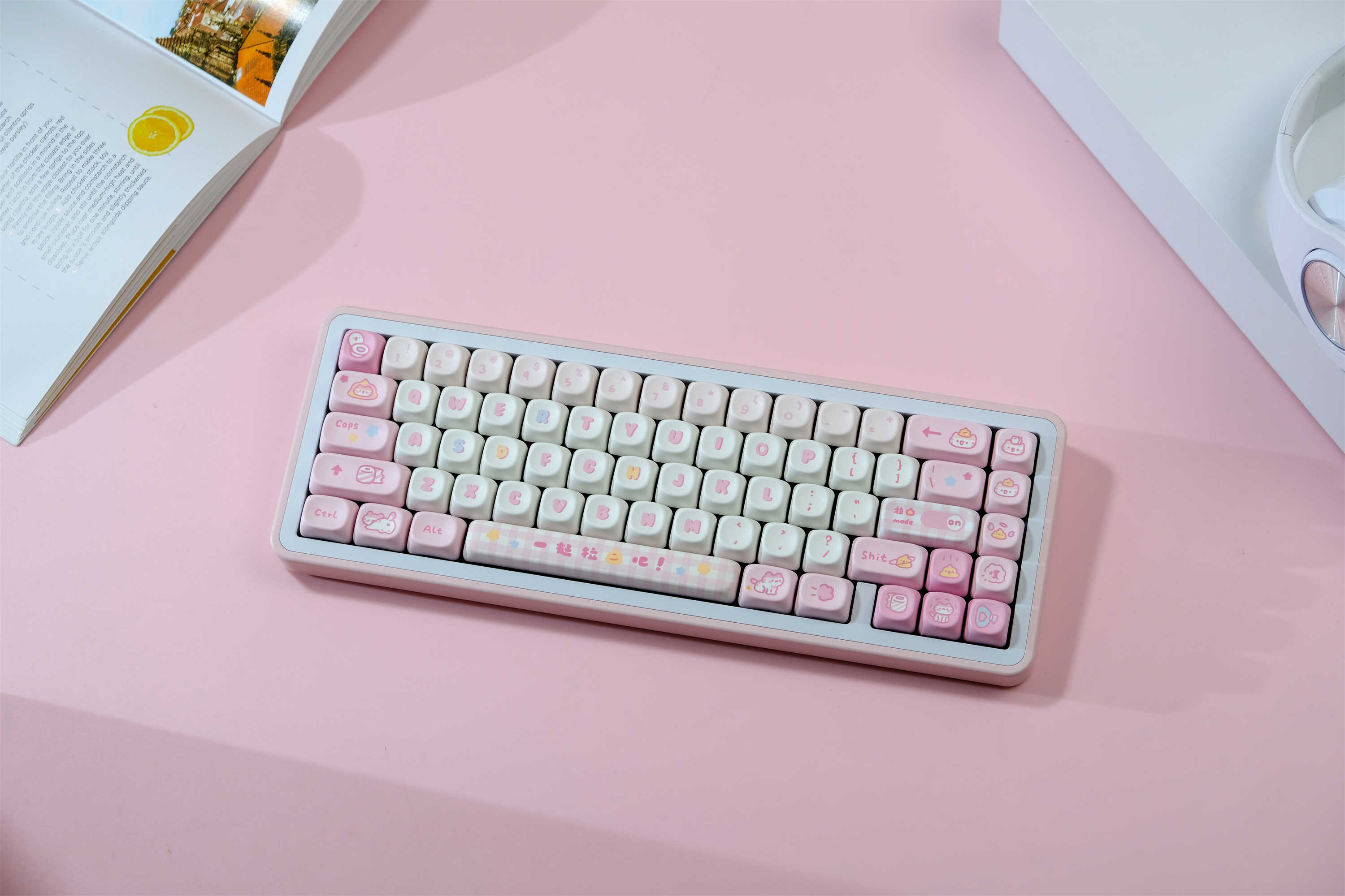 GMK Poop Cat keycaps, 126 Keys keycaps MOA Profile DYE-SUB Personalized ...