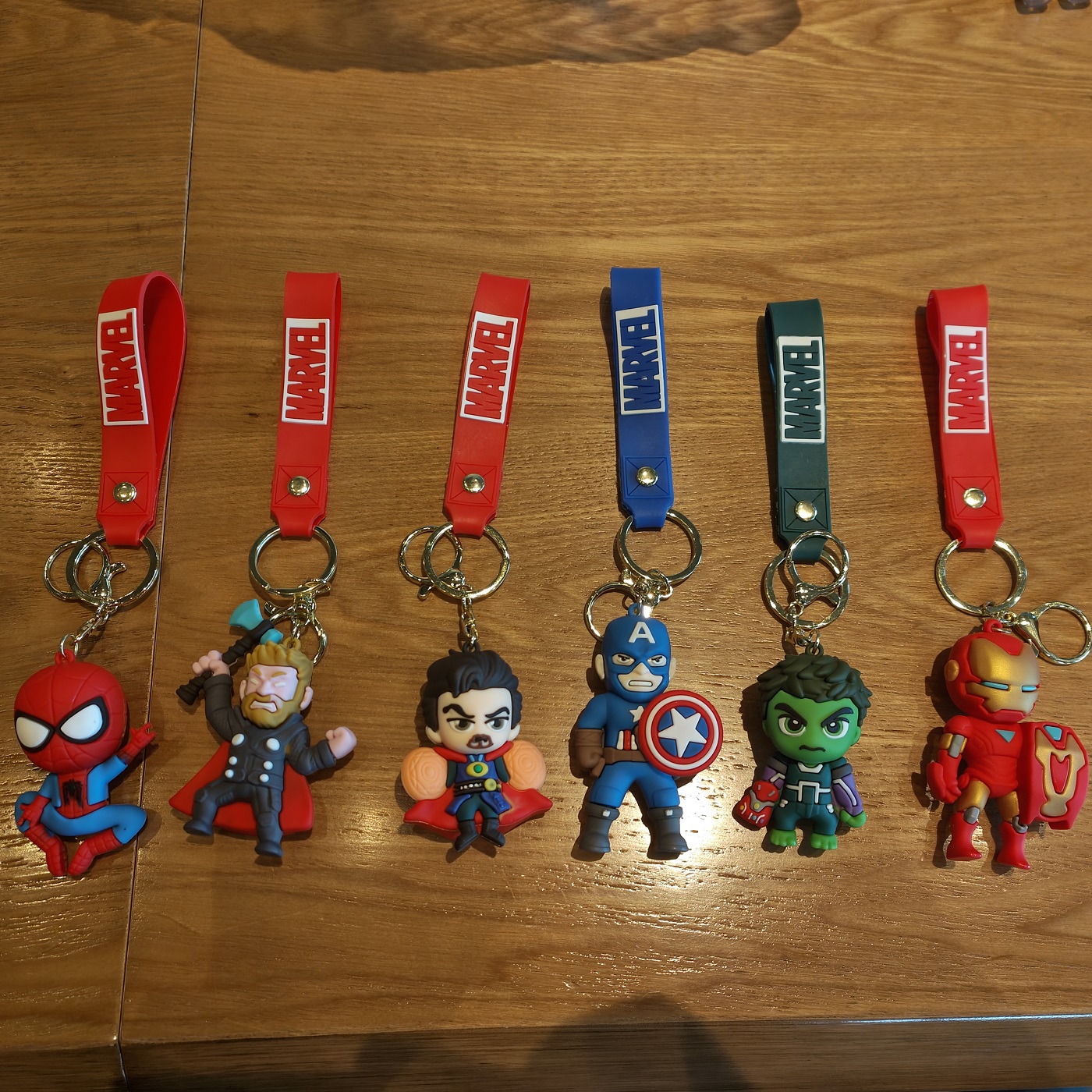 New Cartoon Marvel Superhero Keychain Iron Man Spiderman Doctor Strange ...