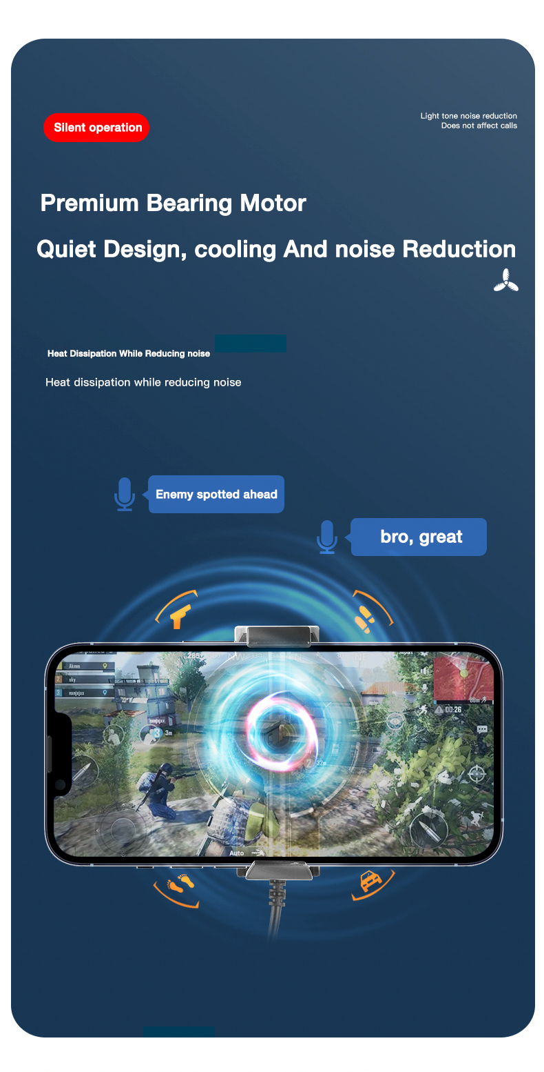 【Free Gift】HG X16 Mobile Phone Cooling Fan Mini Universal Phone Cooler ...