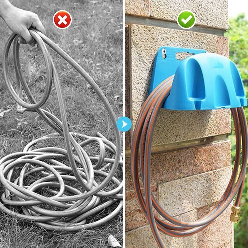 Hose Pipe Storage Holder Wall Mounted Pipe Hose Rack Garden Water Pipe ...