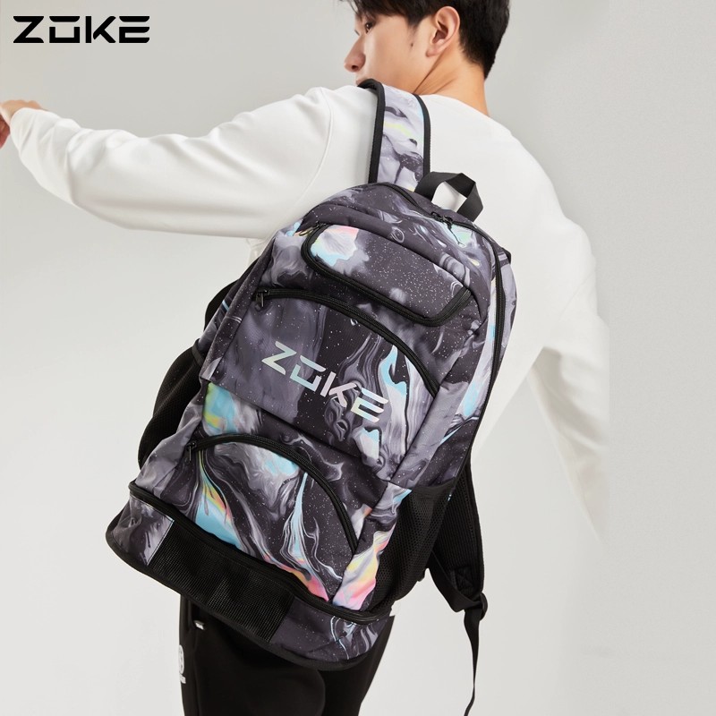 Zoke Large Capacity Backpack Wet And Dry Separation Adult Shoulder Bag ...