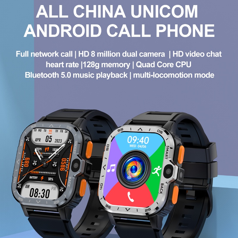 Android Smart Watch Men GPS 16G/64G ROM Storage HD Dual Camera NFC 2G ...