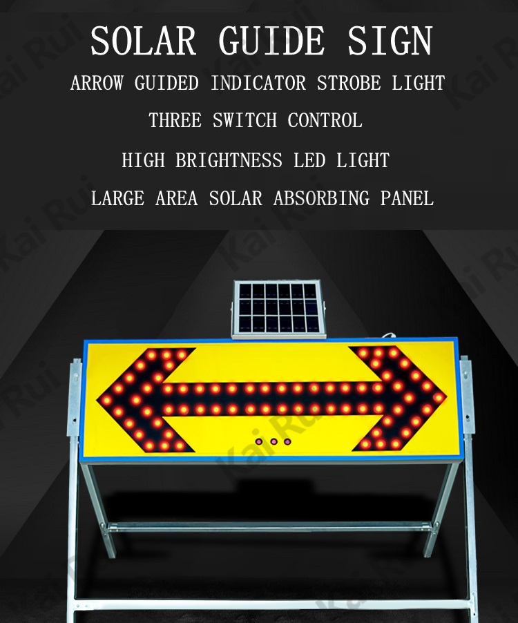 Aluminum Arrow Strobe Warning Traffic Light Blinker Light arrow solar ...