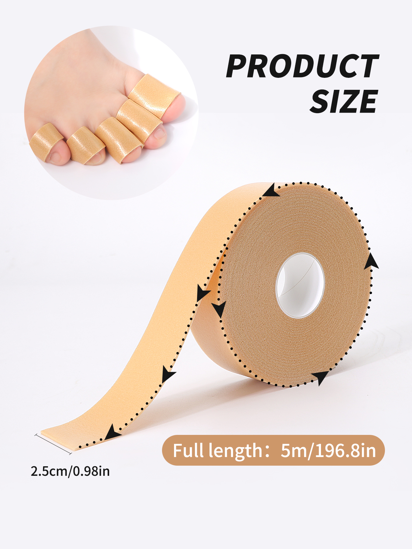 1 Roll /2 Rolls Tape Adhesive Pads Blister Prevention Tape Anti-wear ...