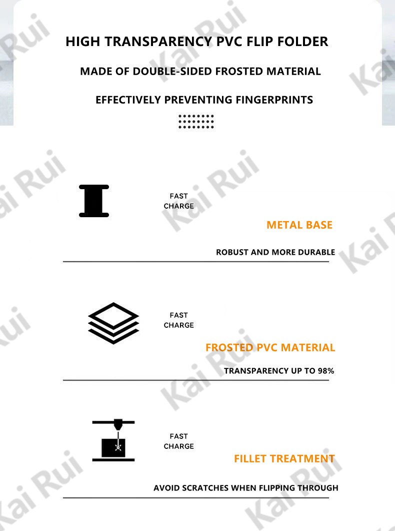 Wall-Mounted Flip-Leaf Information Rack A4 10Leaf Loose-Leaf Folder ...