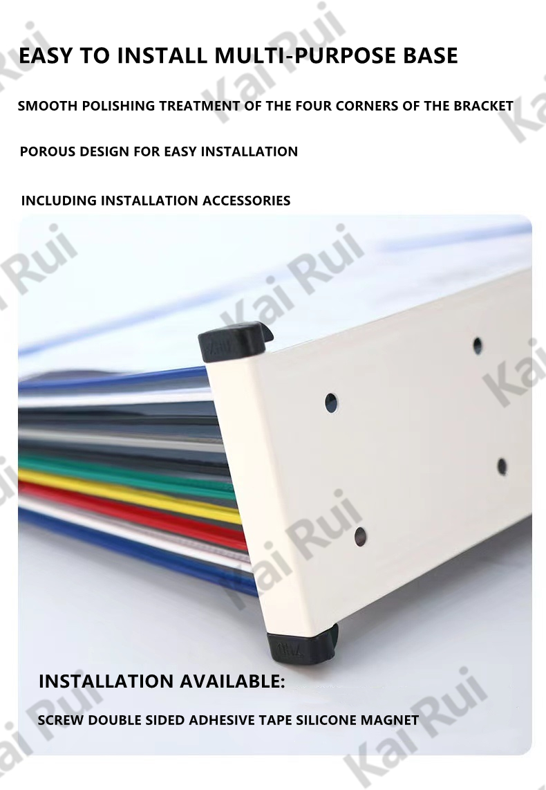 Wall-Mounted Flip-Leaf Information Rack A4 10Leaf Loose-Leaf Folder ...