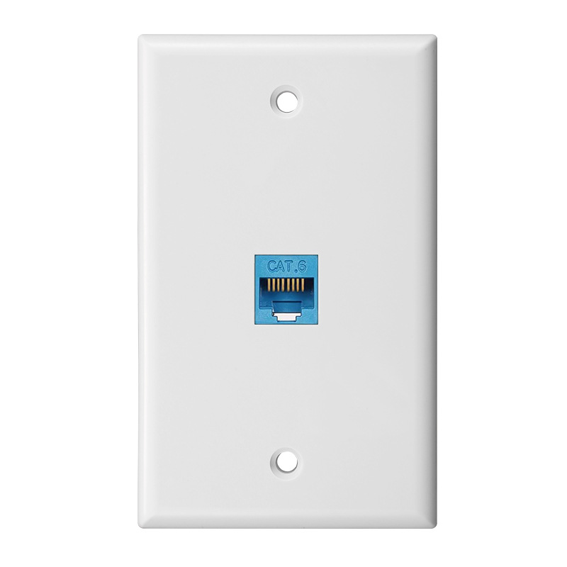 1/2 Port CAT6 Ethernet Wall Plate Outlet 1 Port RJ45 Network | Shopee ...
