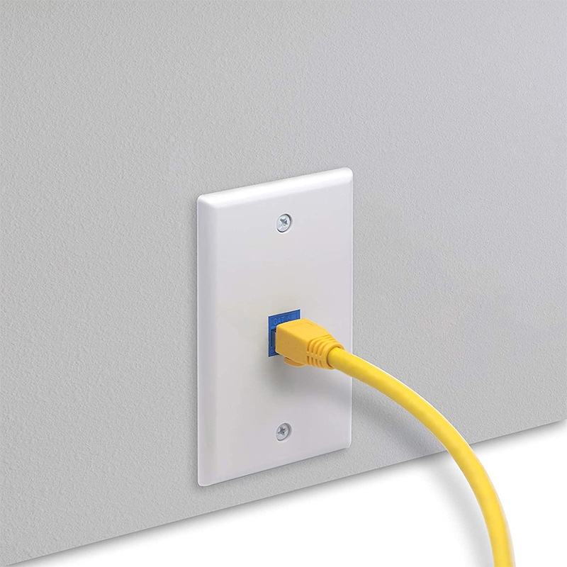 1/2 Port CAT6 Ethernet Wall Plate Outlet 1 Port RJ45 Network | Shopee ...