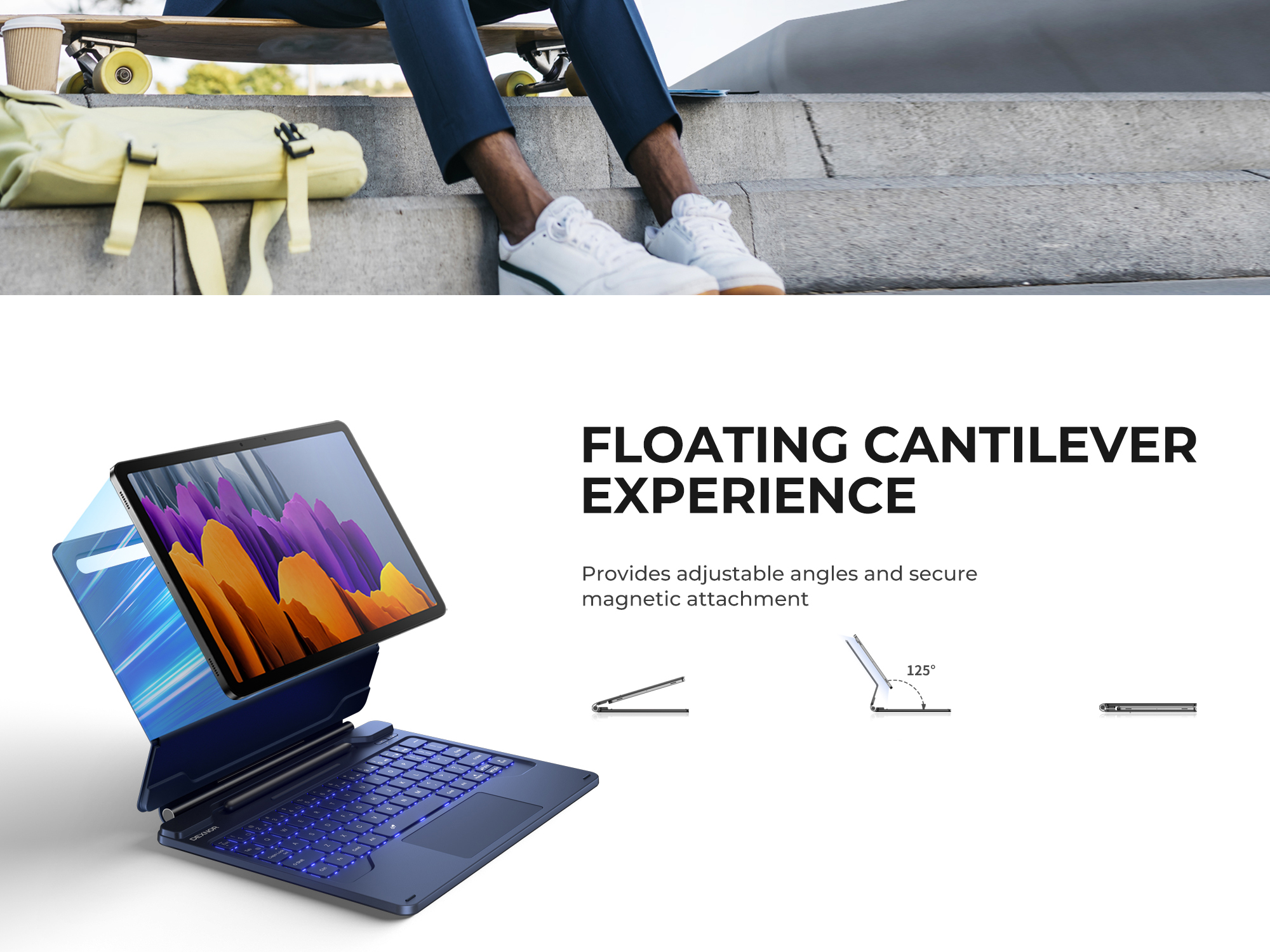 Dexnor Keyboard Case for Samsung Galaxy Tab S9 11"/ S9 FE 10.9" Case ...