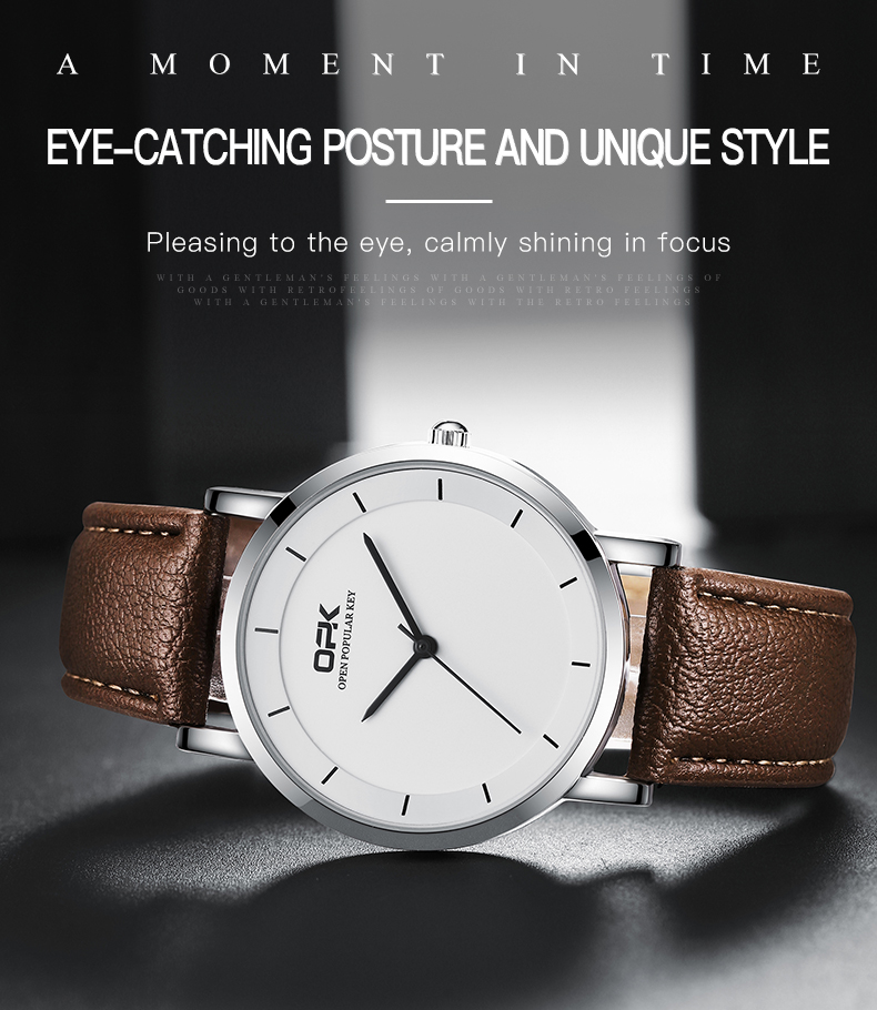 OPK Watch For Men Water Proof Leather Strap Original Fashion Quartz ...
