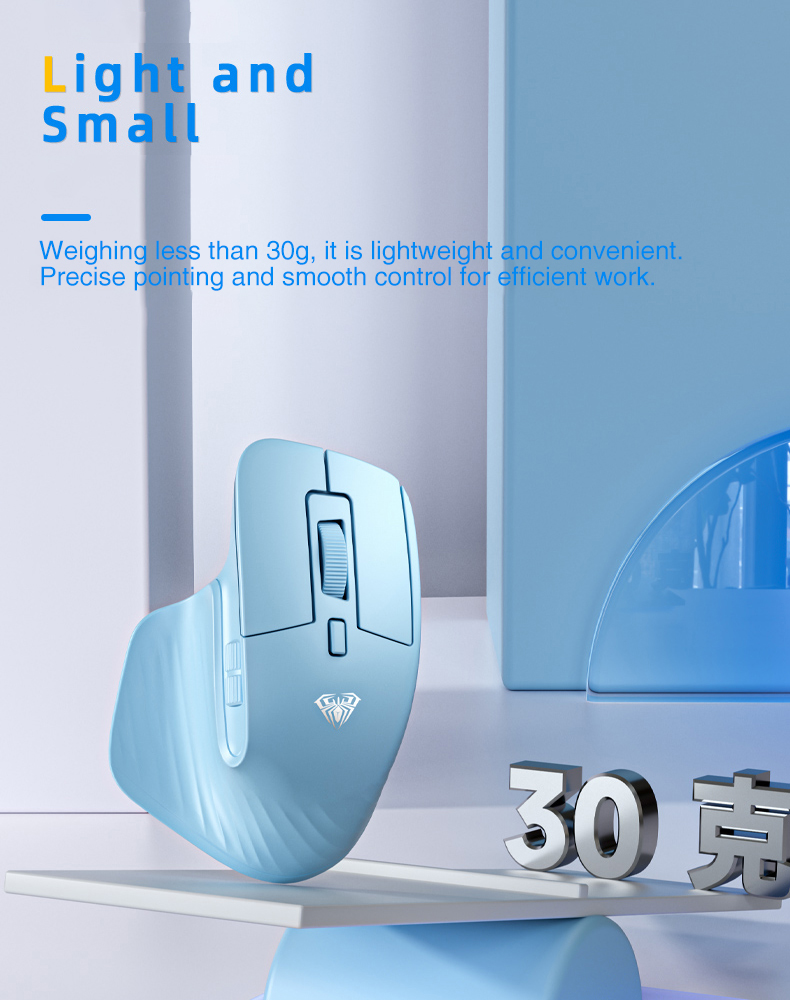 AULA SC150 Dual-mode Wireless Mouse Mini Mouse Supports Bluetooth/2.4G ...