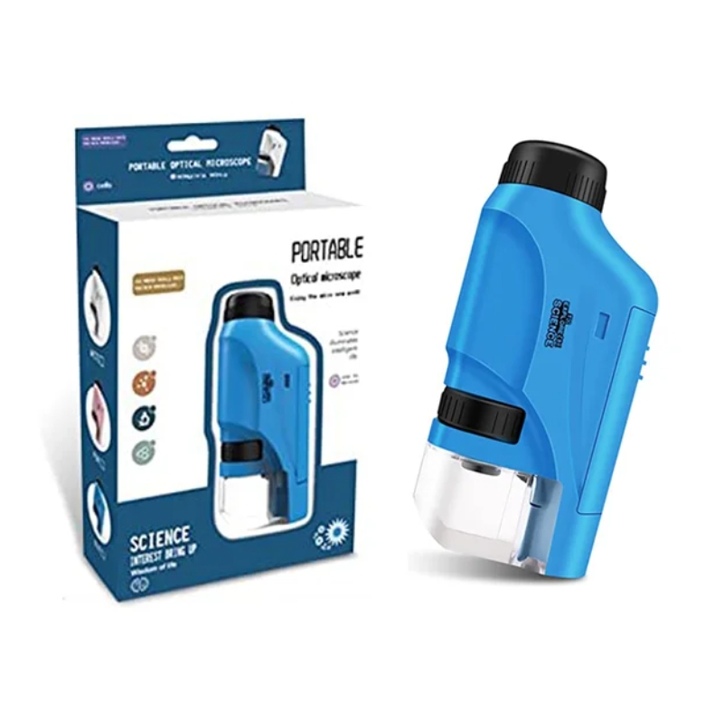Mini Pocket Microscope 60-120x for Kid Laboratory Handheld Microscope ...
