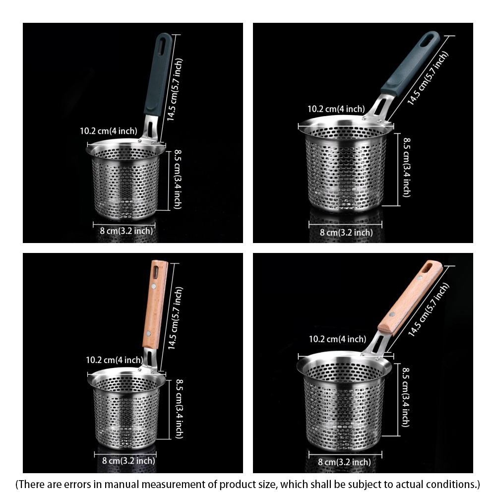 304 Stainless Steel Pasta Strainer, Rust-Resistant and Durable ...