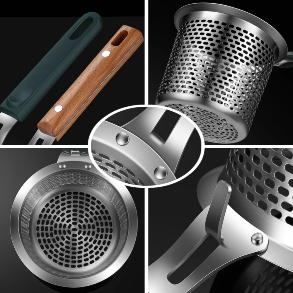 304 Stainless Steel Pasta Strainer, Rust-Resistant and Durable ...