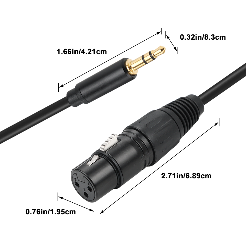 3.5mm To XLR Female Cable,3.5mm Audio Cable,XLR Audio Cable,3.5mm Male ...